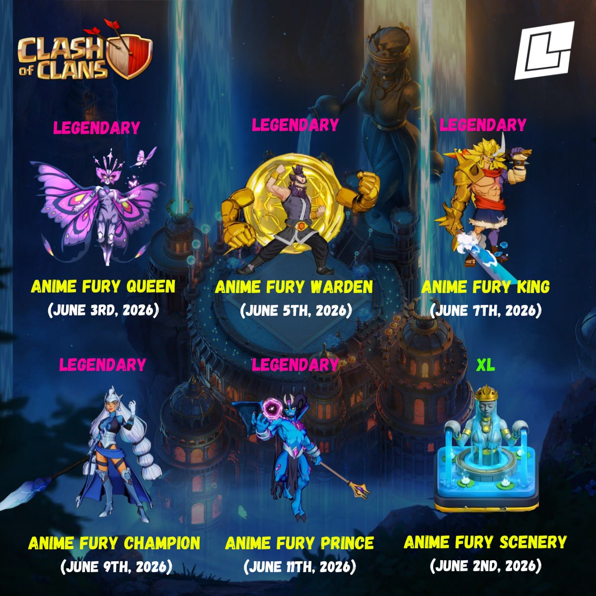 Clash of Clans “Anime Fury” Season: First Dragon Duke Skin, Full Anime ...